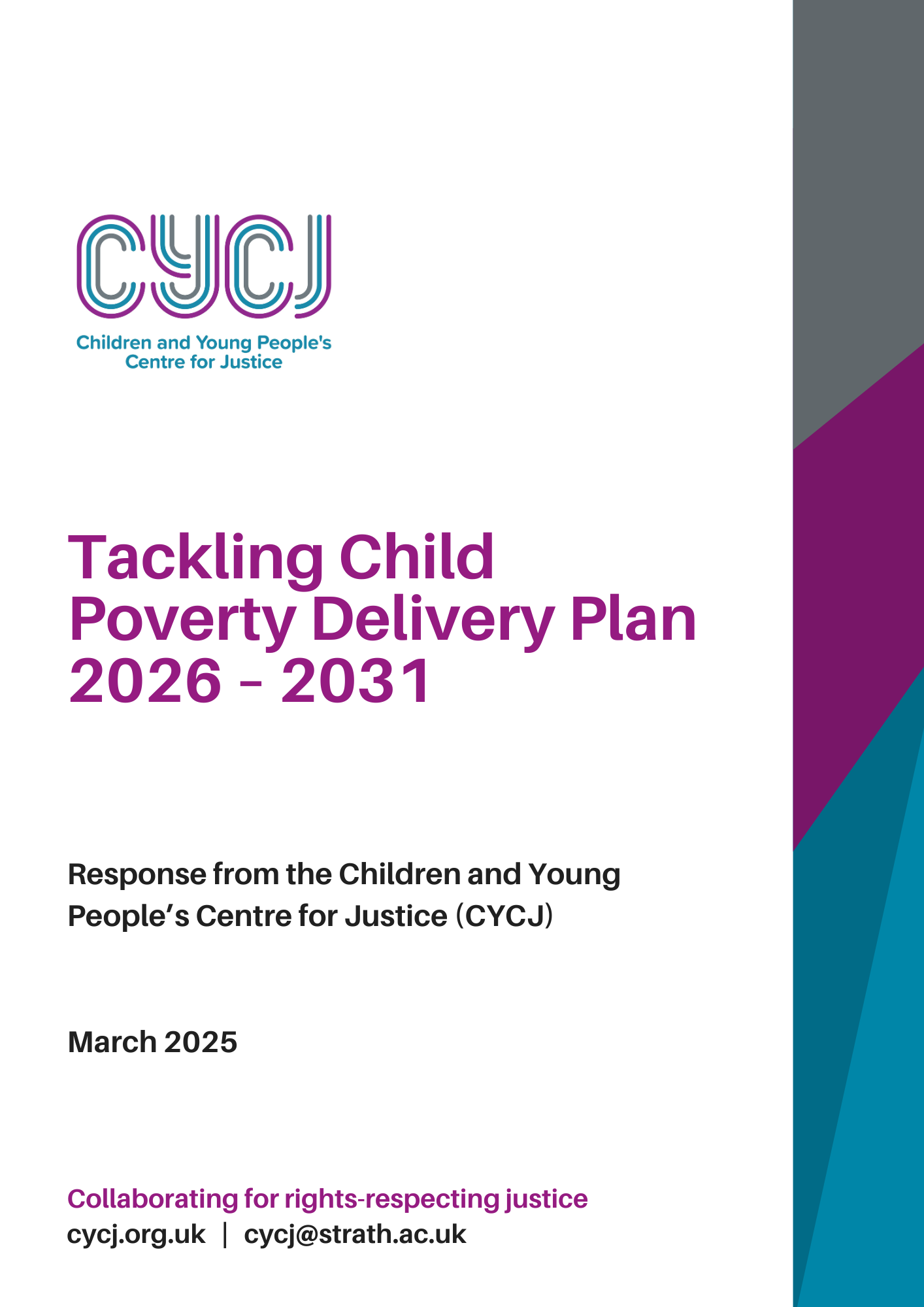 Tackling Child Poverty Delivery Plan 2026-2031 Consultation Response - Children and Young People ...